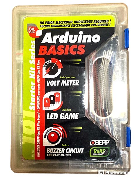New Arduino Basics 101 Starter Kit Includes OSEPP Uno R3 Plus Board