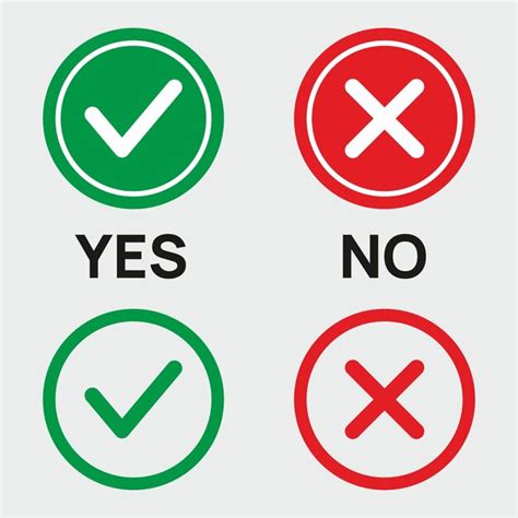 Premium Vector Check Mark Icon Yes Or No Design Vector