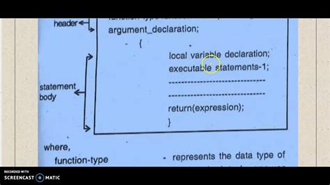 defining user defined function in c youtube