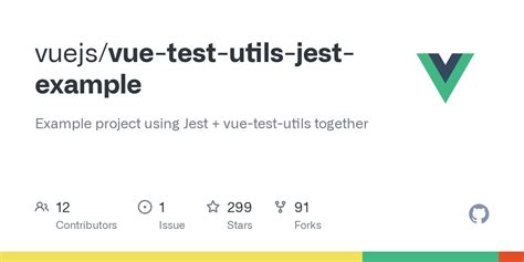 github vuejs vue test utils jest example example project using jest vue test utils together