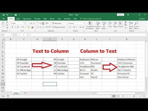 How To Convert Text To Column To Text In MS Excel 2003 2016 YouTube