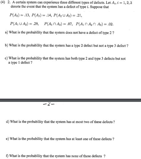 solved 4 2 a certain system can experience three