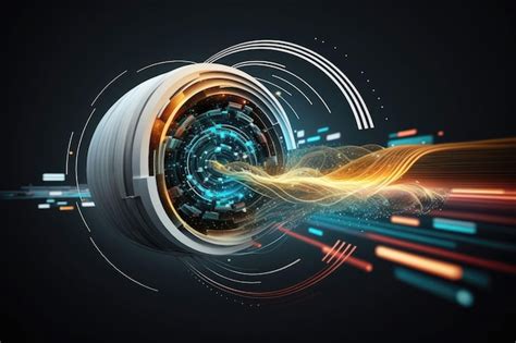 Premium Photo Big Data Information Flow Technology Background Ai