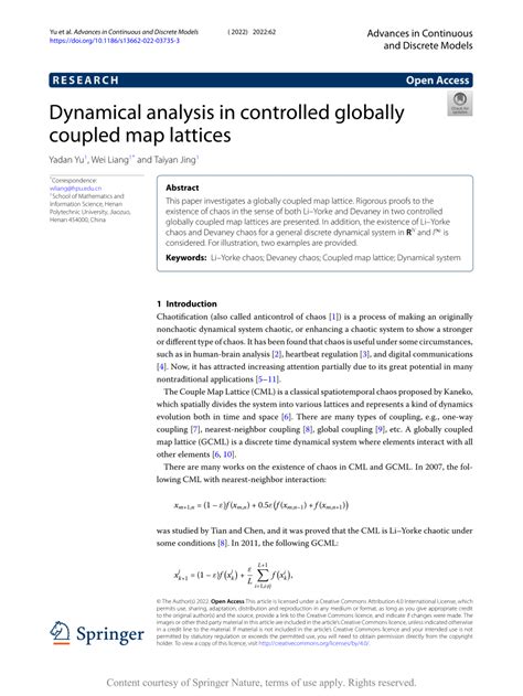 pdf dynamical analysis in controlled globally coupled map lattices
