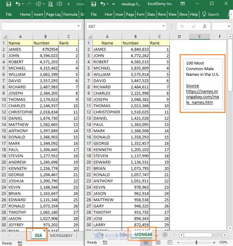 vlookup formula to compare two columns in different sheets
