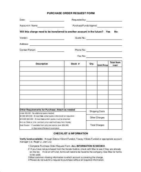 Purchase Request Form Template Excel DocTemplates