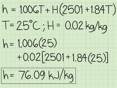 How To Calculate Enthalpy From Heat