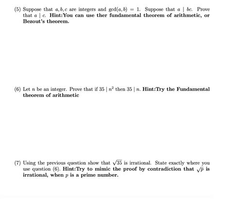 solved 5 ﻿suppose that a b c ﻿are integers and gcd a b 1