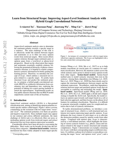 pdf learn from structural scope improving aspect level sentiment analysis with hybrid graph