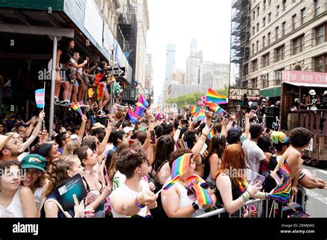 New York New York Usa 25th June 2023 The 2023 Ny Pride Parade Held Along Fifth Avenue In