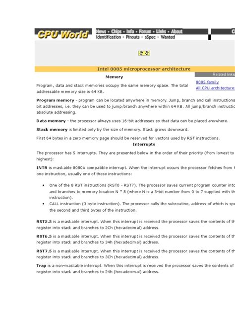 intel 8085 microprocessor architecture pdf central processing unit office equipment