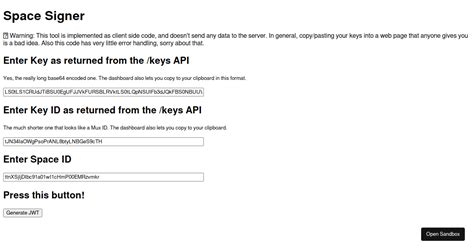 Jose Experiment Codesandbox