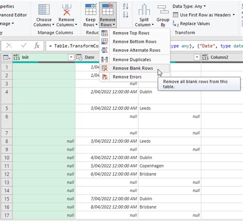Remove Blank Rows And Columns From Tables In Power Query LaptrinhX