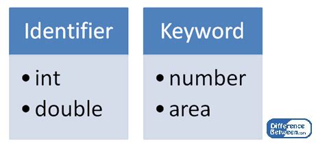 Difference Between Identifier And Keyword Compare The Difference