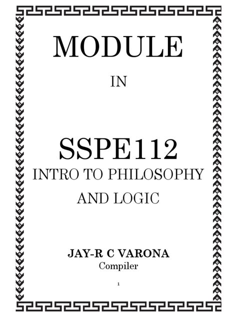 sspe112 philo and logic pdf critical thinking argument