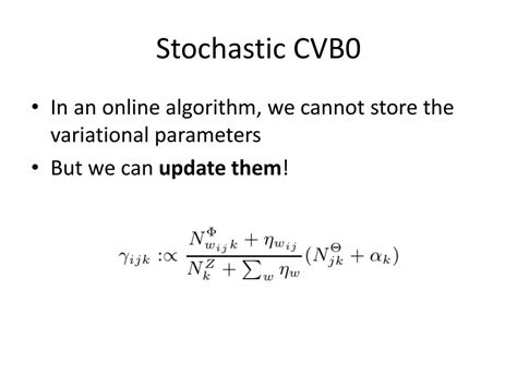 ppt stochastic collapsed variational bayesian inference for latent dirichlet allocation
