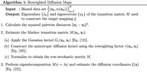 reweighted manifold learning of collective variables from enhanced sampling simulations