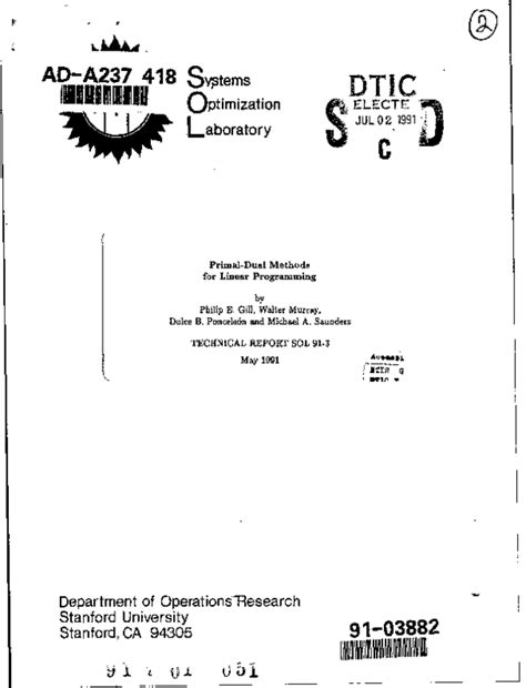 pdf primal—dual methods for linear programming philip gill