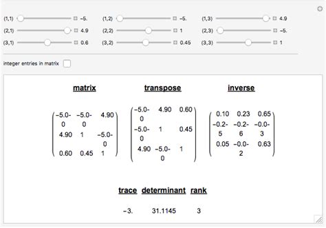 x matrix transpose inverse trace determinant and rank wolfram 73566 hot sex picture