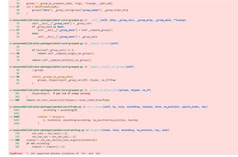 `group by` typeerror