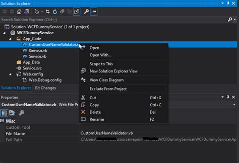 Vb Net WCF CustomUserNamePasswordValidatorType Error Could Not Load