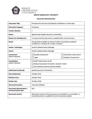 Fillable Online Procedure For The Issue Of Duplicate Certificates Or