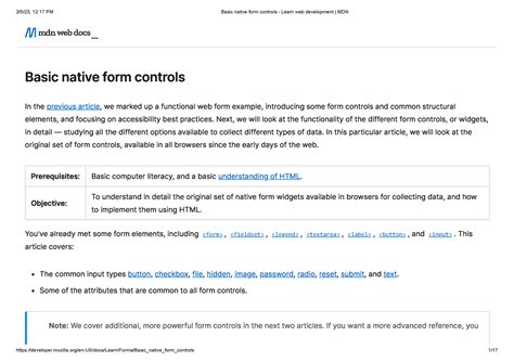 basic native form controls learn web development mdn basic native form controls in t