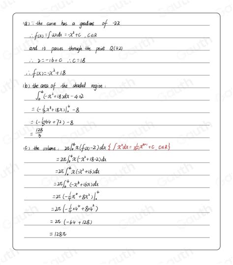solved 9 diagram 9 shows part of a curve y f x which passes through the point q 4 2 the