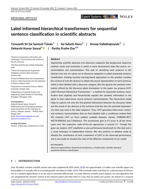 label informed hierarchical transformers for sequential sentence classification in scientific