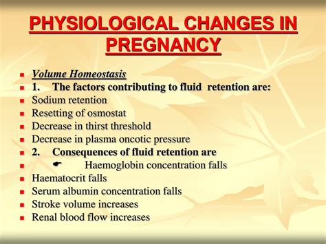 PPT PHYSIOLOGICAL CHANGES IN PREGNANCY PowerPoint Presentation Free
