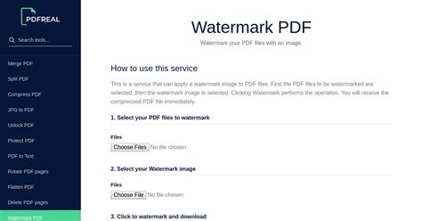 pdf real add or insert watermark to your pdf file online for free