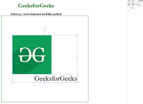 fabric js activeselection hasfill method geeksforgeeks