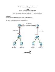 Lab 4 EIGRP Configuration DHCP Sridhar Docx IFT 466 Advanced