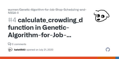 calculate crowding distance function in genetic algorithm for job shop scheduling and nsga ii