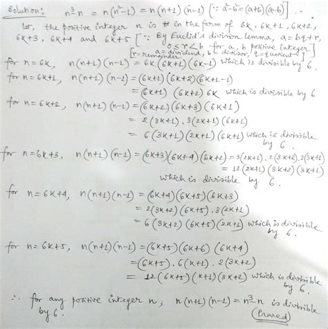 for any positive integer n prove that n 3 n divisible by 6