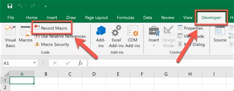 How To Record A Macro In Excel