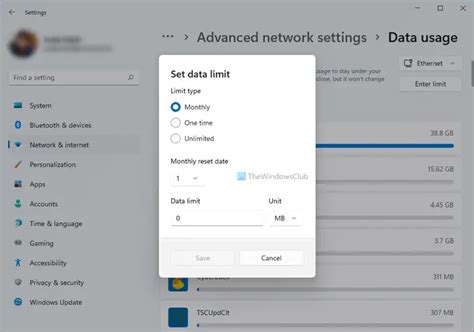 Limit Monitor Manage Internet Data Usage On Windows 11
