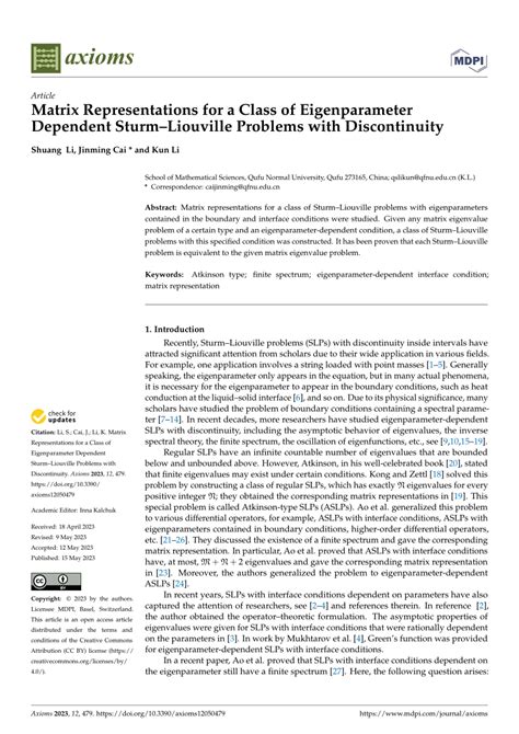 pdf matrix representations for a class of eigenparameter dependent sturm liouville problems