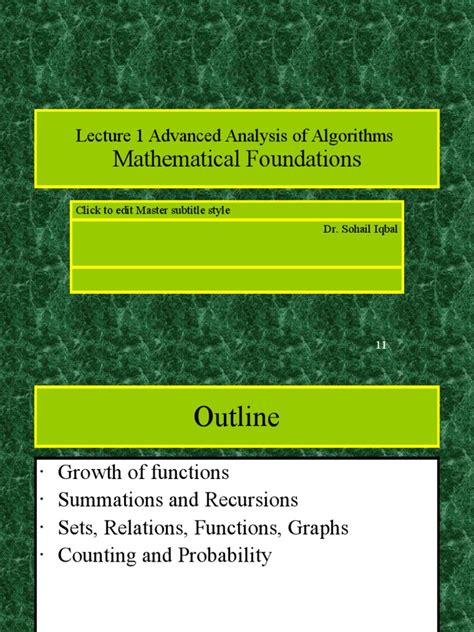 mathematical foundations lecture 1 advanced analysis of algorithms pdf recursion function