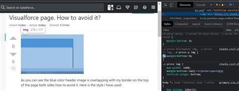 Css Getting Image Overlap With Border In Visualforce Page How To