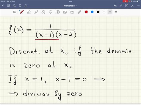 solved determine all values of x at which the function is discontinuous enter your answers as
