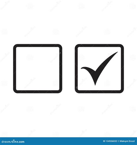 Checkbox Set With Blank And Checked Checkbox Vector Icon Royalty Free