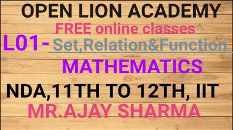 l01 set relationandfunction nda youtube