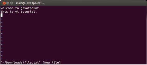 vi editor with commands in linux unix tutorial javatpoint