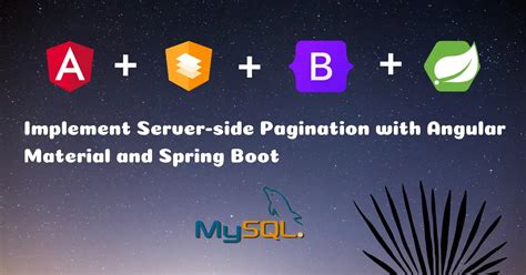 How To Implement Server Side Pagination With Angular And Spring Boot In