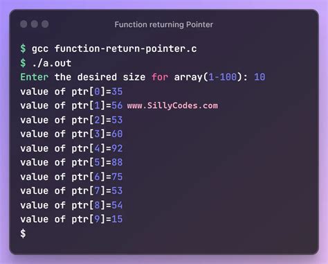 function returning pointer in c programming language
