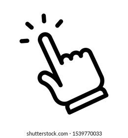 Hand Click Icon Vector Mouse Pointer Stock Vector Royalty Free 1831539343