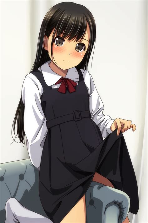 Safebooru 1girl Absurdres Bangs Black Dress Black Hair Blush Brown Hair Closed Mouth Collared