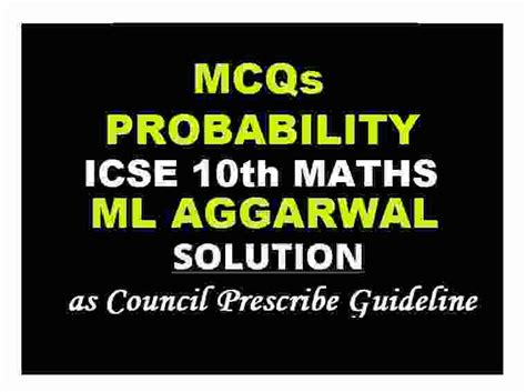 ML Aggarwal Probability MCQs Class 10 ICSE Maths Solutions Ch 22 ICSEHELP