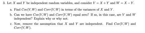 solved 3 let x and y be independent random variables and